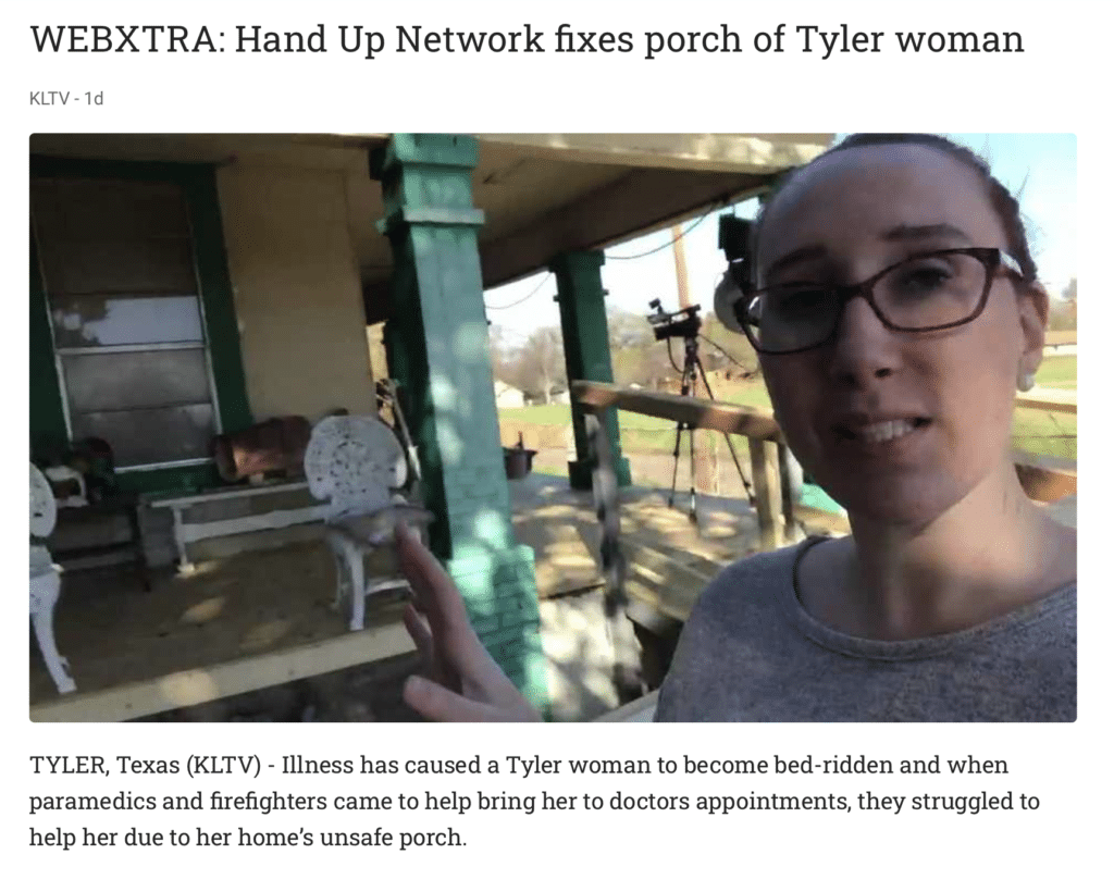 Local News Features the Work of Hand Up Network - The Hand Up Network