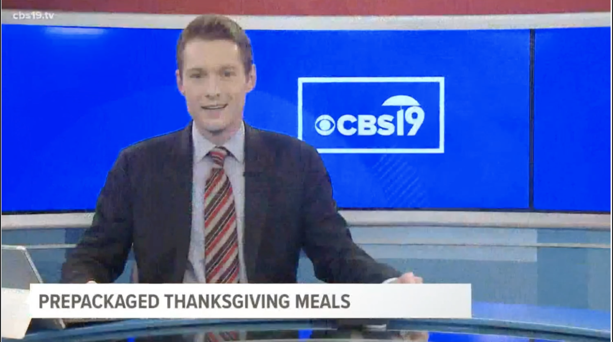 Thanksgiving Meal Distribution - CBS 19 Story - The Hand Up Network
