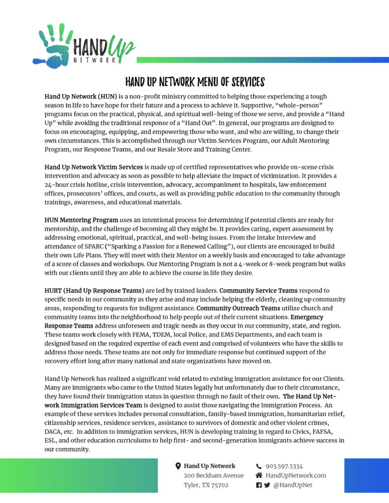 The Hand Up Network